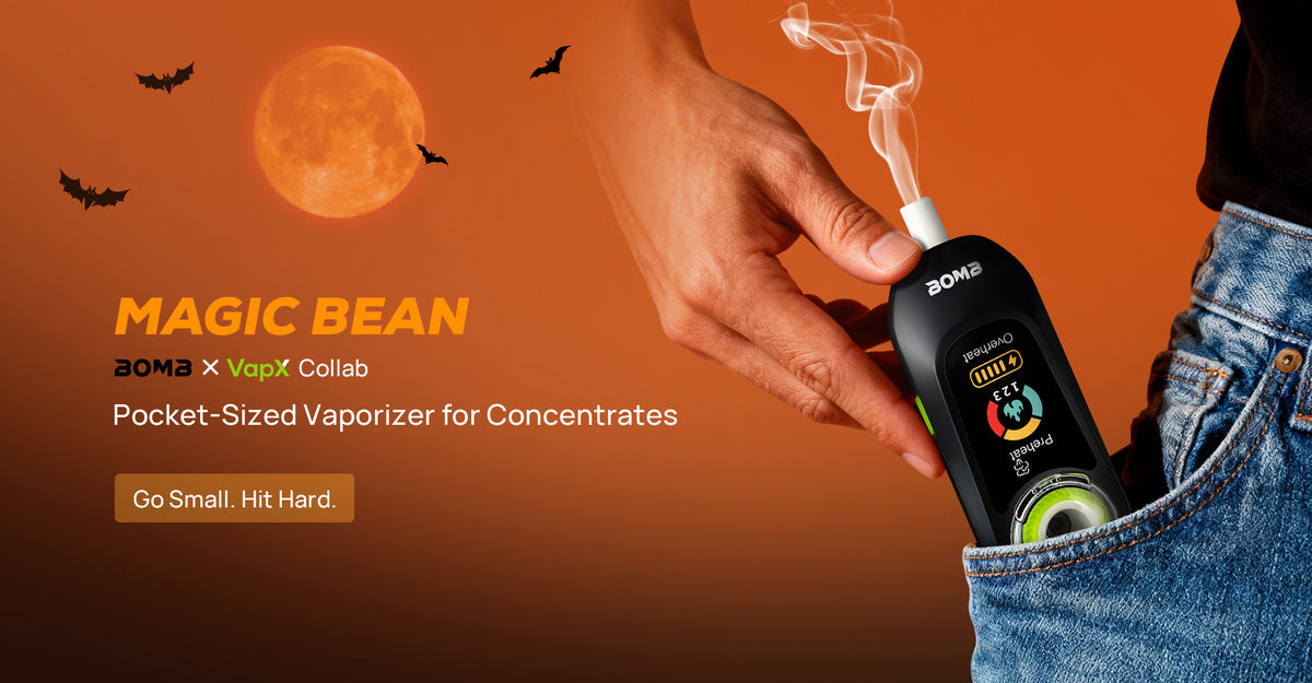 Introducing the BOMB x Vapx Magic Bean Mini Concentrate Vaporizer